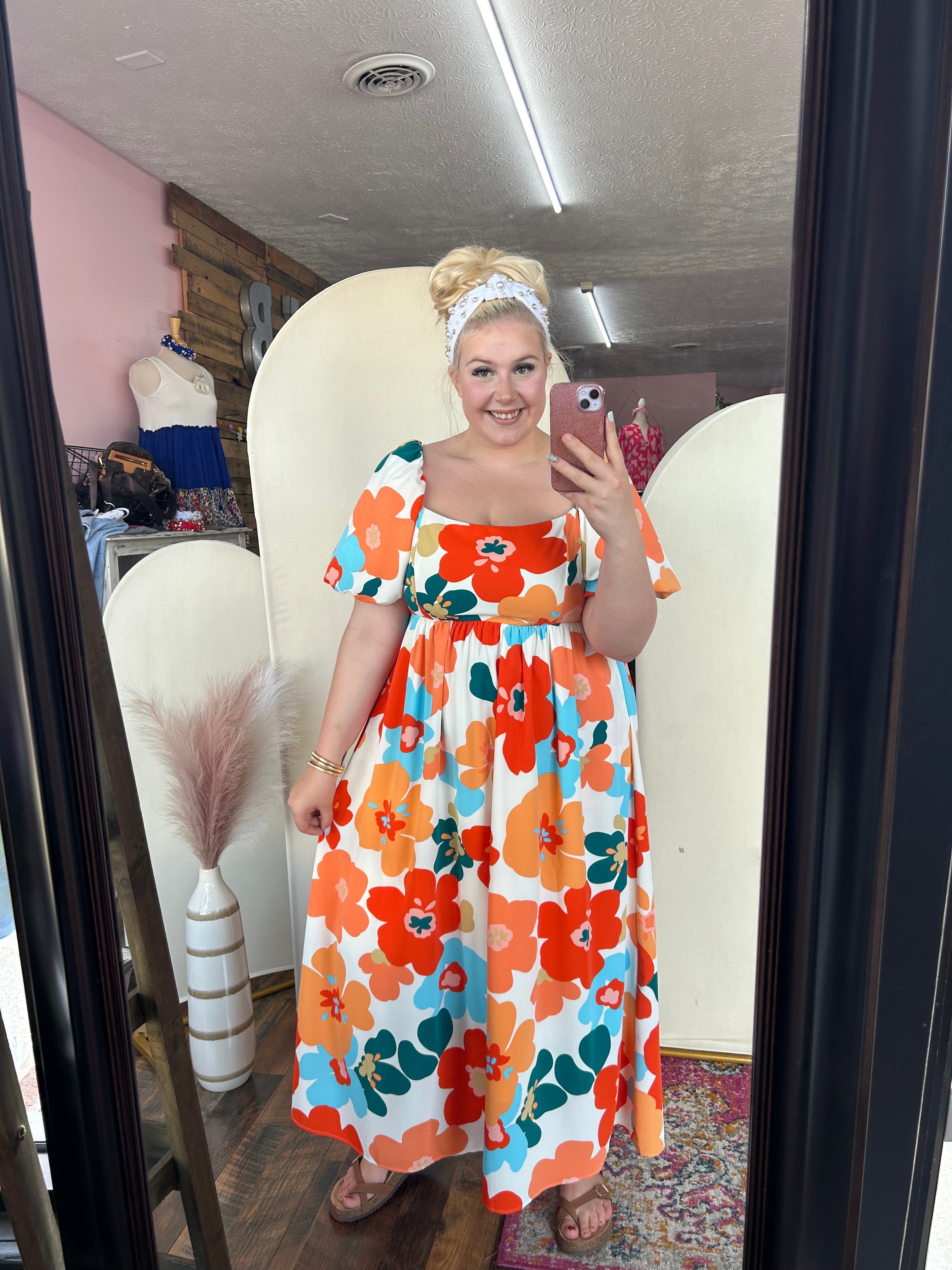Juliet Floral Puff Sleeve Maxi – Hadley Kate’s Boutique